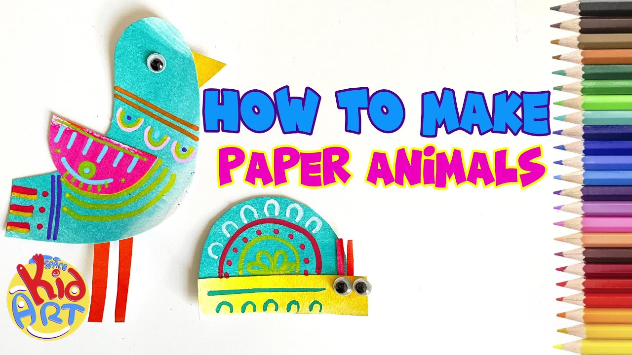 Easy Paper Animal Crafts for Kids - Fun and Colorful DIY Project! - YouTube