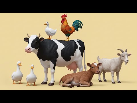 Çiftlik Hayvanlarını Öğreniyoruz | Çocuklar İçin Eğitici Hayvan videosu  | Hayvan sesleri