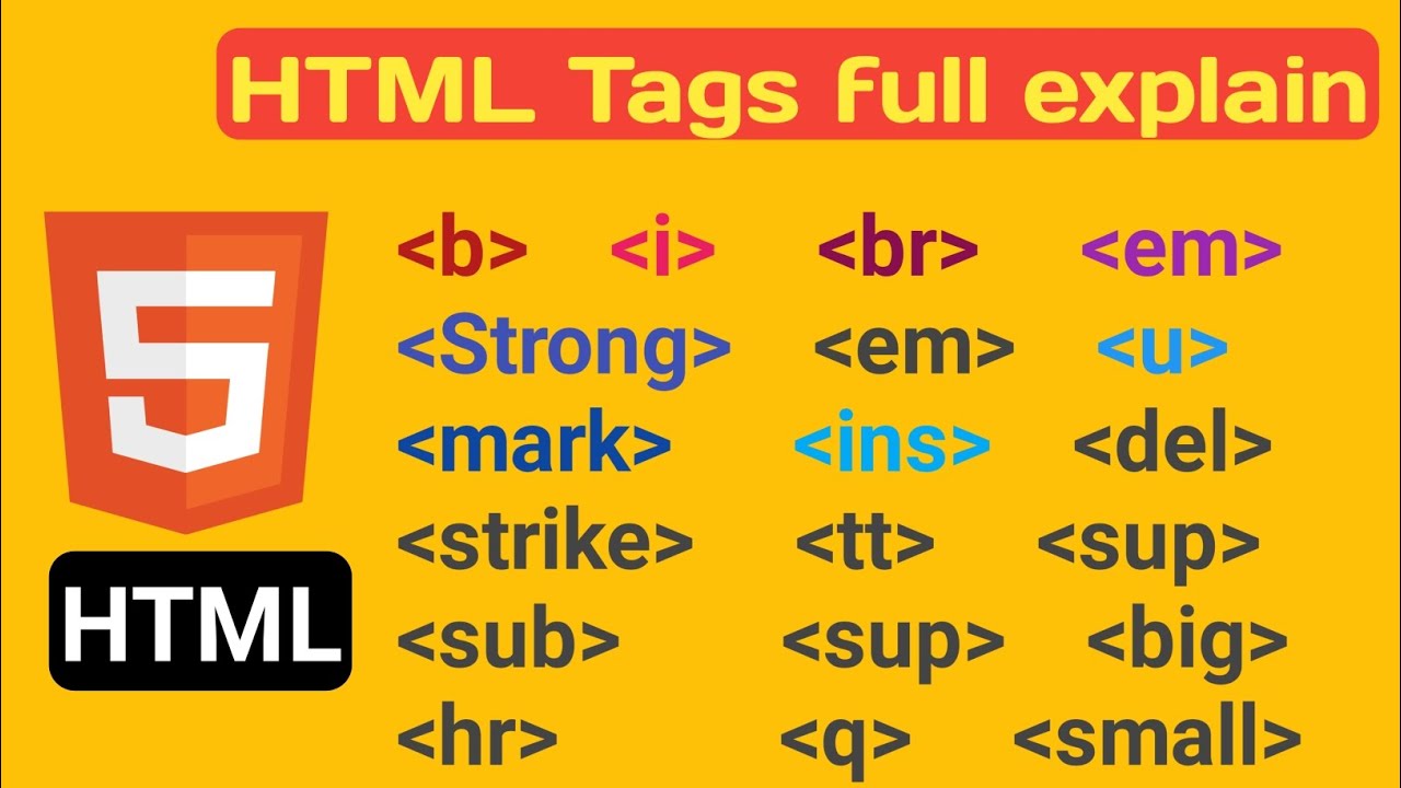 Html Text Tags Part 5 Tags In Html Html Tutorial Html Youtube 2810