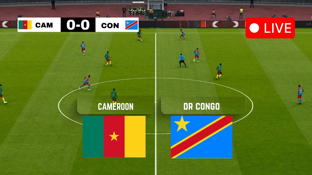 🔴 LIVE: Cameroon vs DR Congo | World Cup 2026 African Qualifiers | PES ...