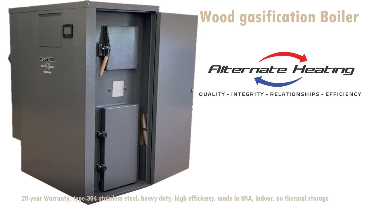 Super E210 Wood Gasification Boiler - Stainless Steel - YouTube