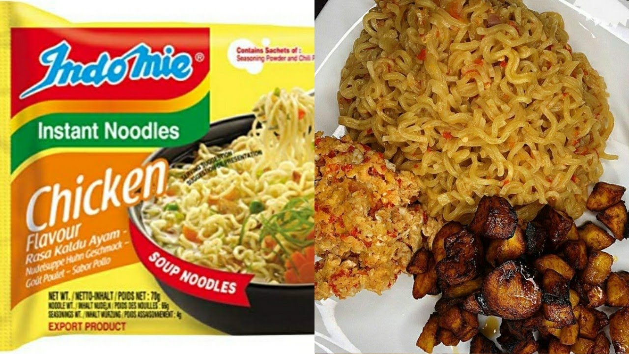 How to make Fried Indomie Noodles with Eggs And Vegetables - YouTube