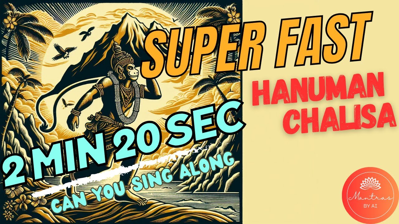 Lightning Fast Hanuman Chalisa | Chant in Just 2 Minutes 20 Seconds ...