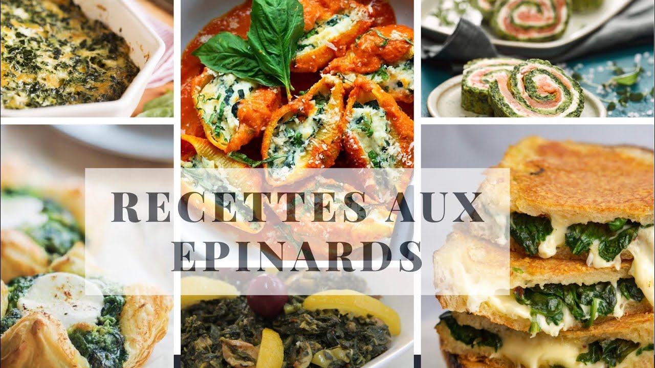 Compilation de recettes gourmandes et variées aux épinards - YouTube