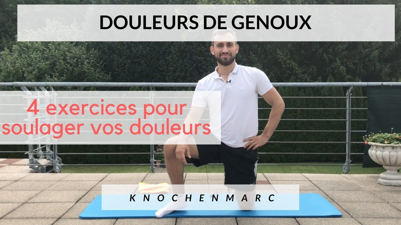 4 exercices contre les douleurs au genou! - YouTube