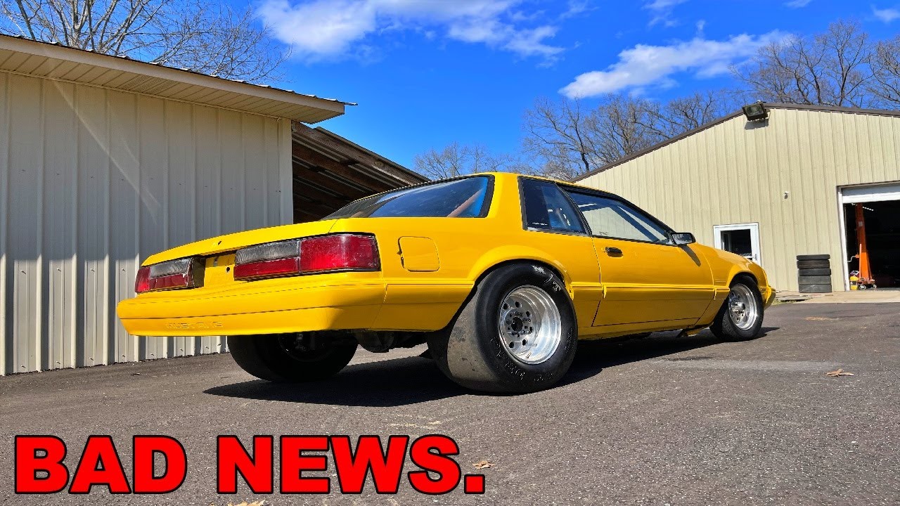 First drive attempt of our drag fox body goes down in flames. - YouTube