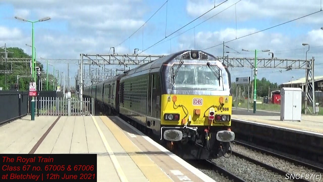 The Royal Train Class 67's at Bletchley | 12th June 2021 - YouTube