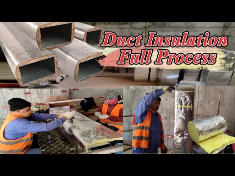 Ducting Insulation Work || How To Insulation Duct.... - YouTube