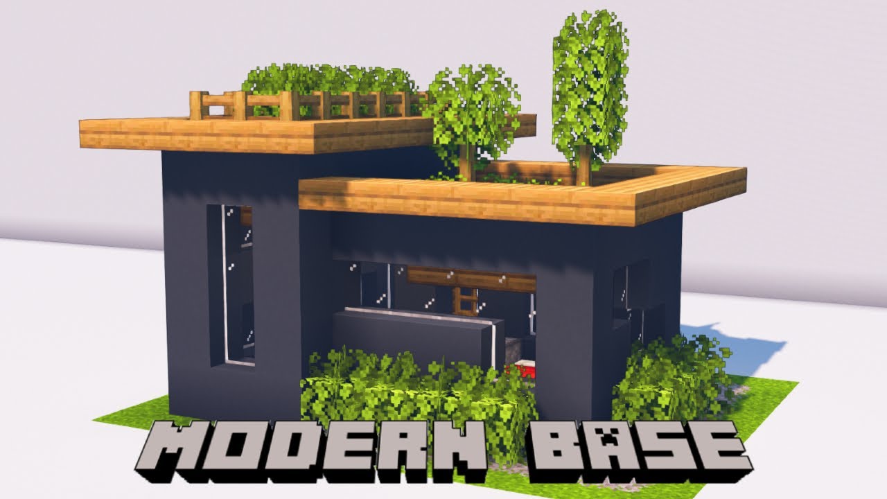 Minecraft] 5 Minute Modern Base -Tutorial [Easy] - YouTube