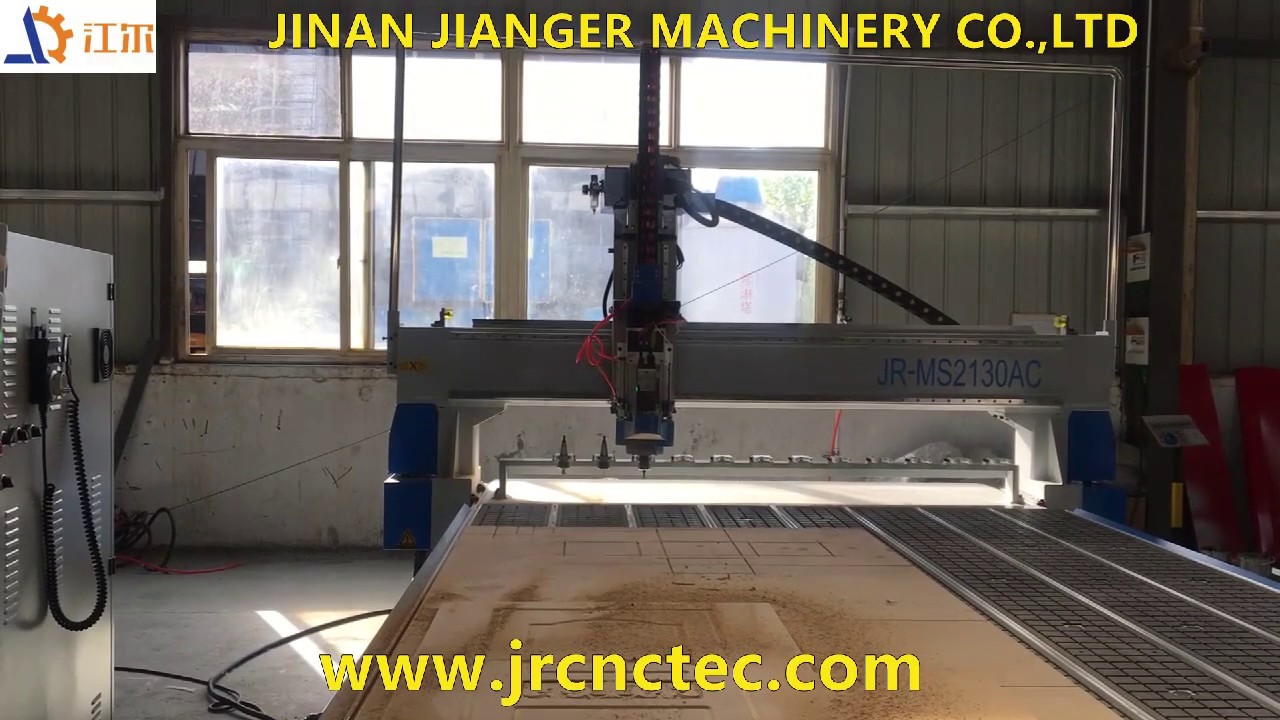Nc studio 2130 cnc router machine with ATC For wood and MDF - YouTube