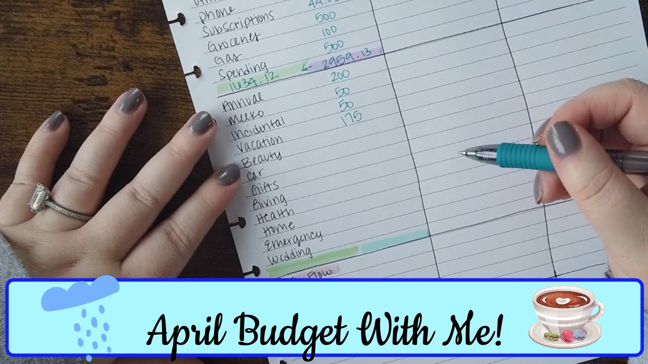 April Budget With Me | Zero Based Budget | Hopefully a calm month - YouTube