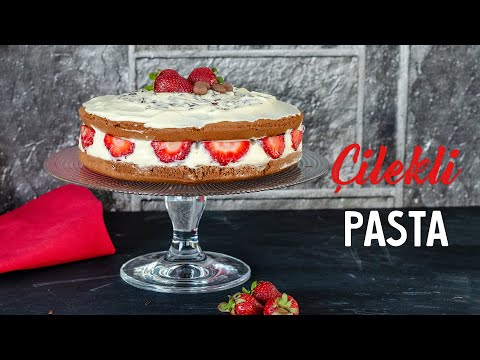 NEFİS KREMASI İLE ÇİLEKLİ PASTA TARİFİ  💯 PASTA TARİFLERİ