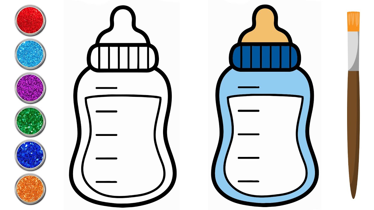 How to Draw a Baby Bottle for Beginners - YouTube