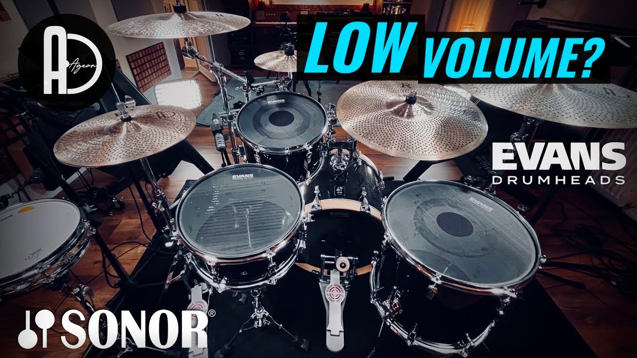 LOW VOLUME DRUMS! Sonor AQX kit with Evans dB One heads & Agean R cymbals - YouTube