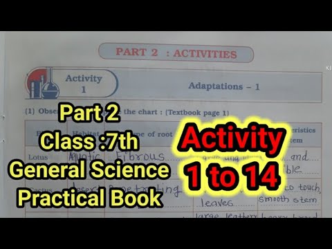 Practical book general Science 7th Class activity part 2 activity 1 to ...