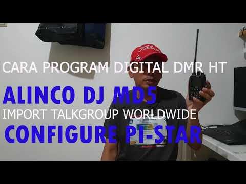 Cara Memprogram Alinco DJ MD5 dengan cara Import TalkGroups dan Konfigurasi PI Star. - YouTube