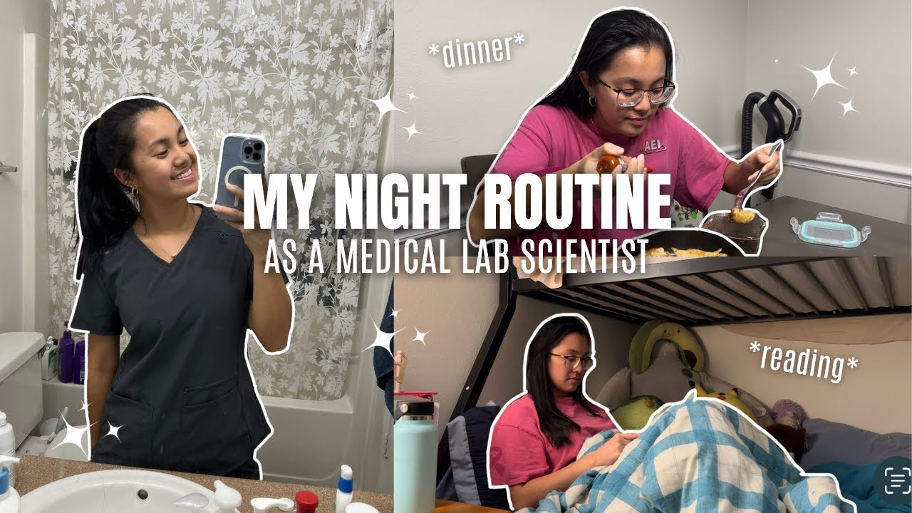 9PM NIGHT ROUTINE AS A MEDICAL LAB SCIENTIST + reacting to my new ...