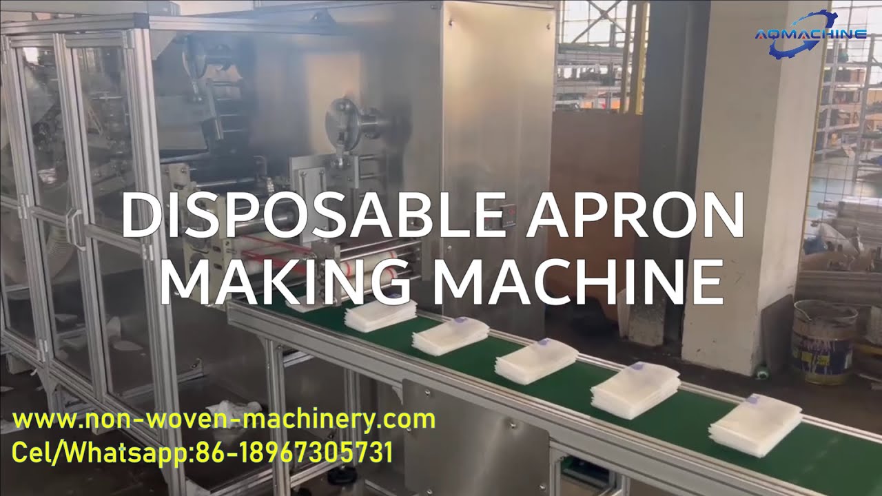 Automatic Disposable Non Wowen Apron Making Machine - YouTube