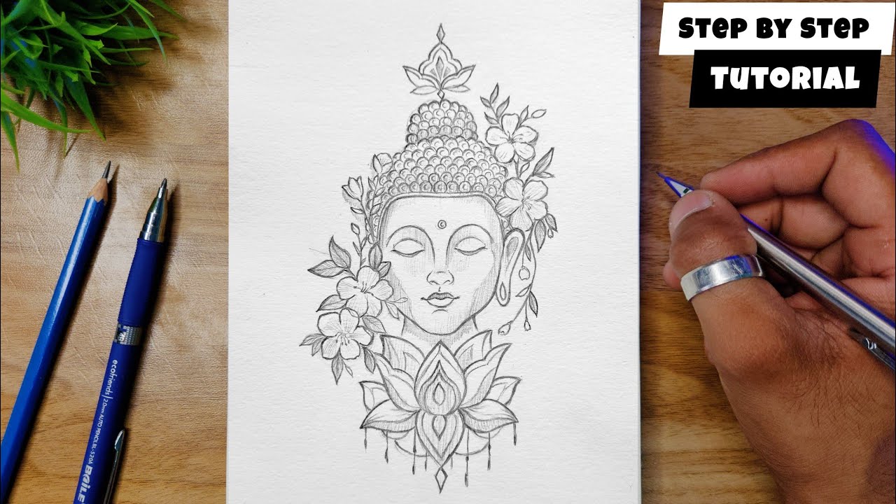 How To Draw Lord Buddha For Beginners Easy Step By Step Tutorial ...
