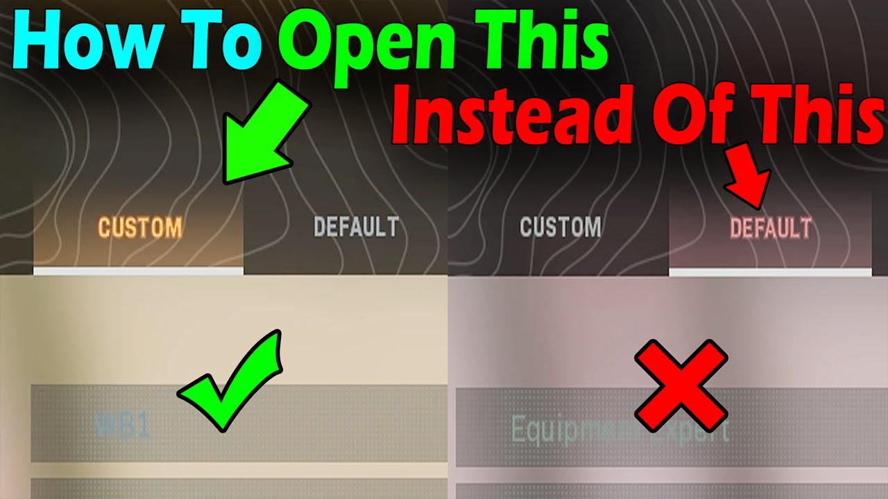 How To Make Custom Tab the Default Tab When Opening Loadout Drops in ...