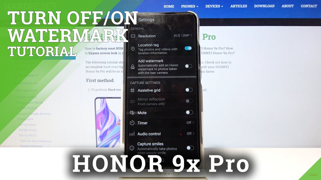 How to Add Watermark to Photos in HUAWEI Honor 9x Pro – Enable Camera ...