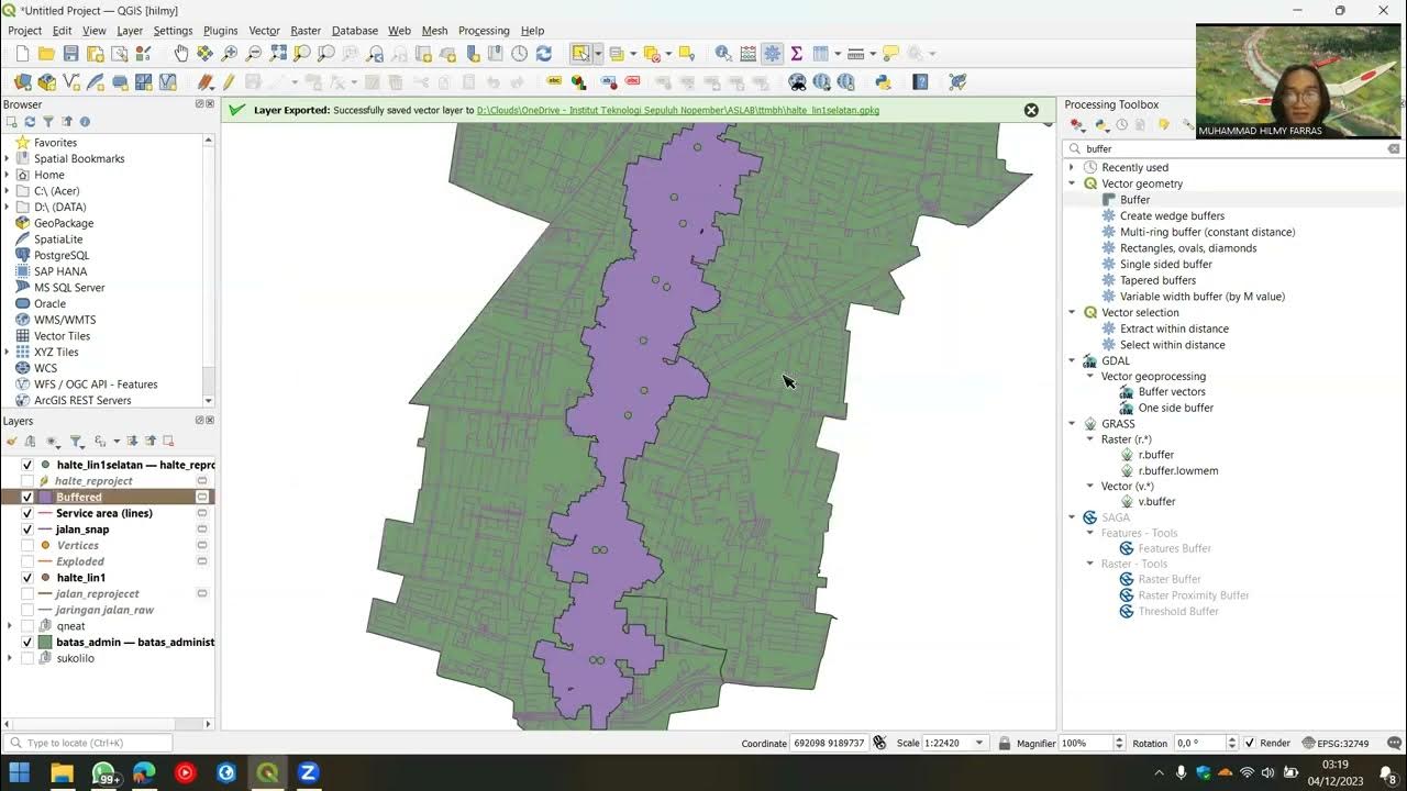 Menghasilkan area jangkauan aksesibilitas di QGIS dengan Service Area Buffer (Alternatif QNEAT3 ...