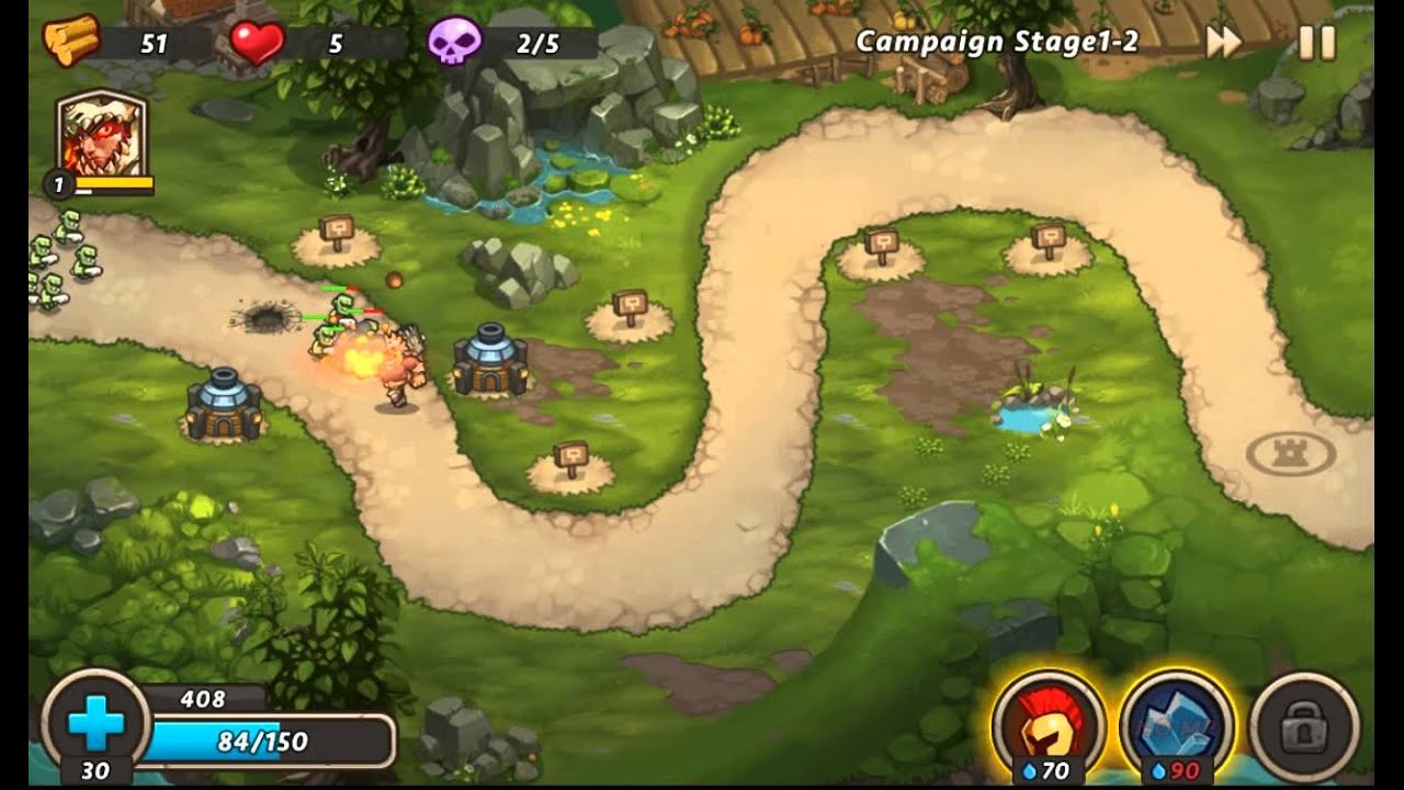 Castle Defense 2 - [1-2] #2 (3 Stars) [HD] - First Battle - YouTube