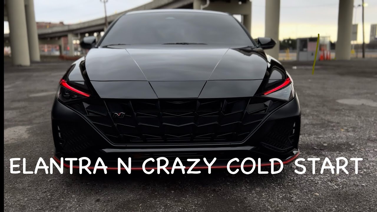HYUNDAI ELANTRA N CRAZY COLD START (MBRP CAT-BACK) - YouTube