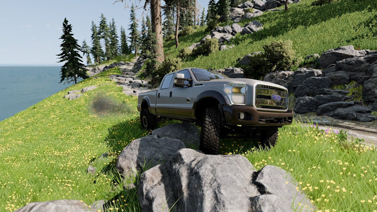 Ford F350 Superduty making rocky roads look like a highway - BeamNG ...