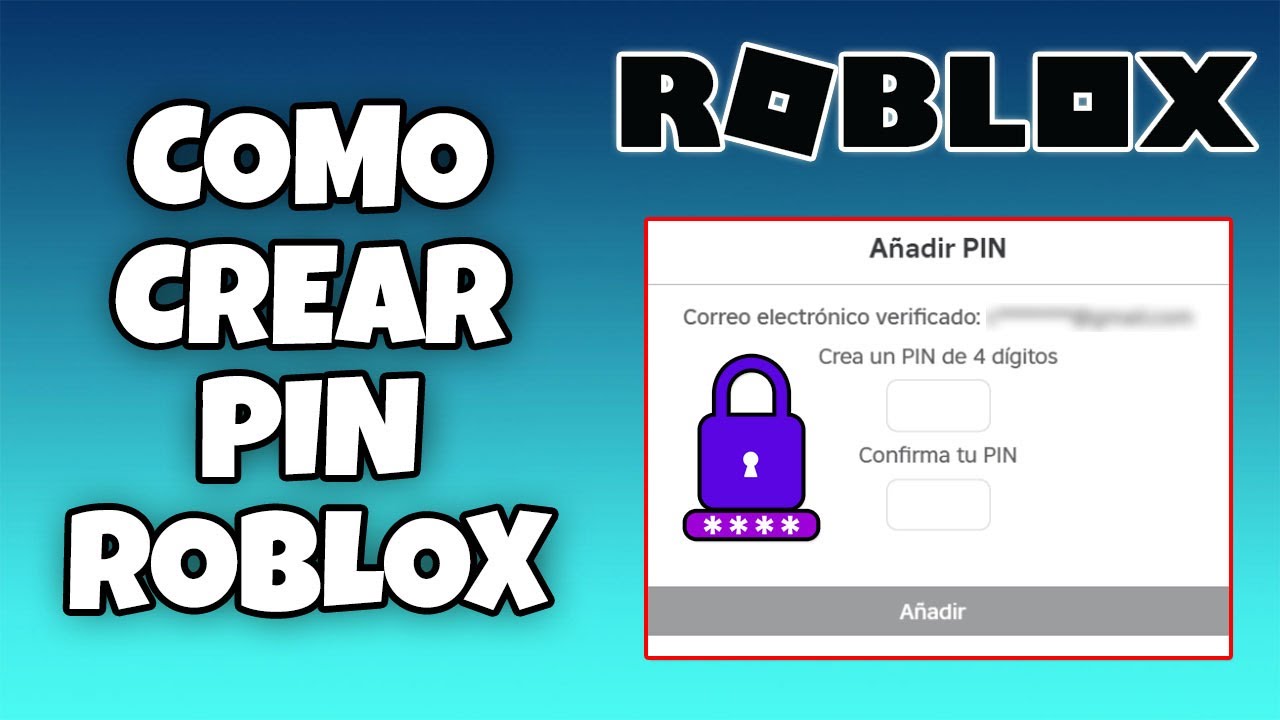 COMO AGREGAR, CREAR Y PONER UN PIN EN MI CUENTA DE ROBLOX FACIL Y ...
