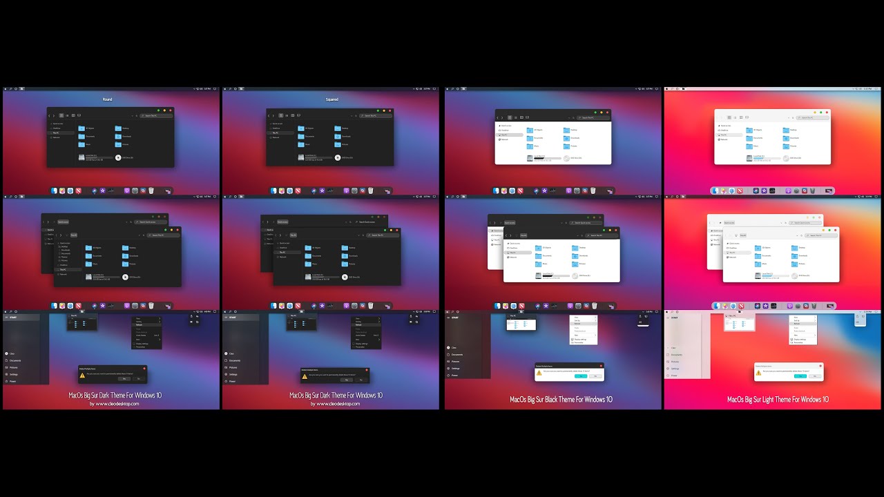 MacOs Big Sur Dark And Light Theme For Windows 10 - YouTube
