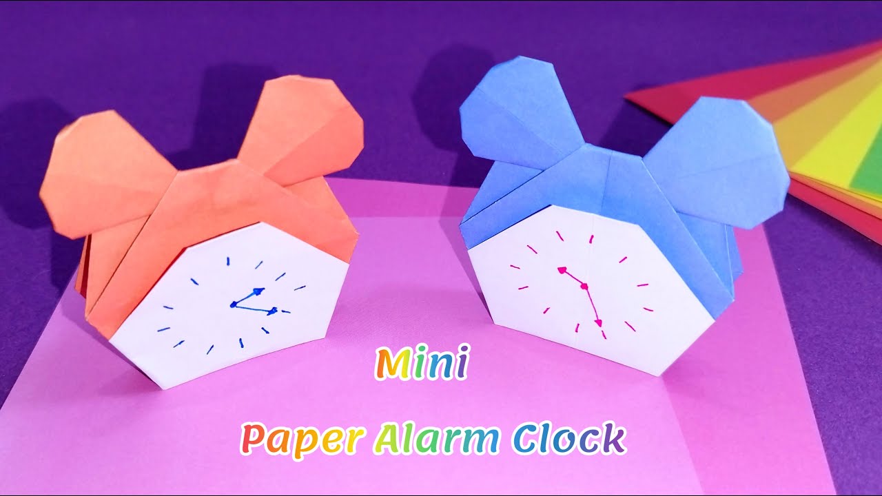 Origami Clock ⏰ - Watch how I made a super cute Paper Clock with only a ...