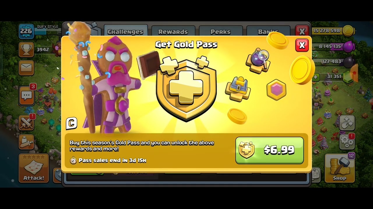 Coc Free Gold Pass - YouTube