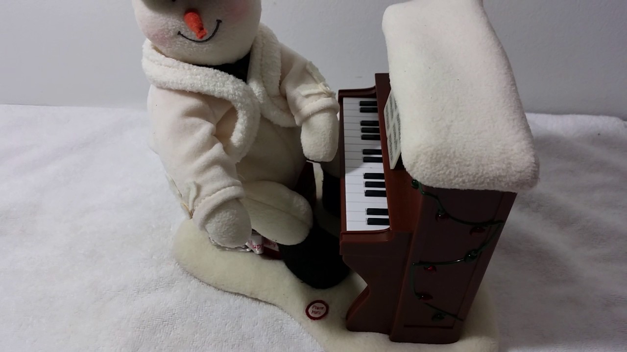 Hallmark Snowman singing and playing the Piano - YouTube