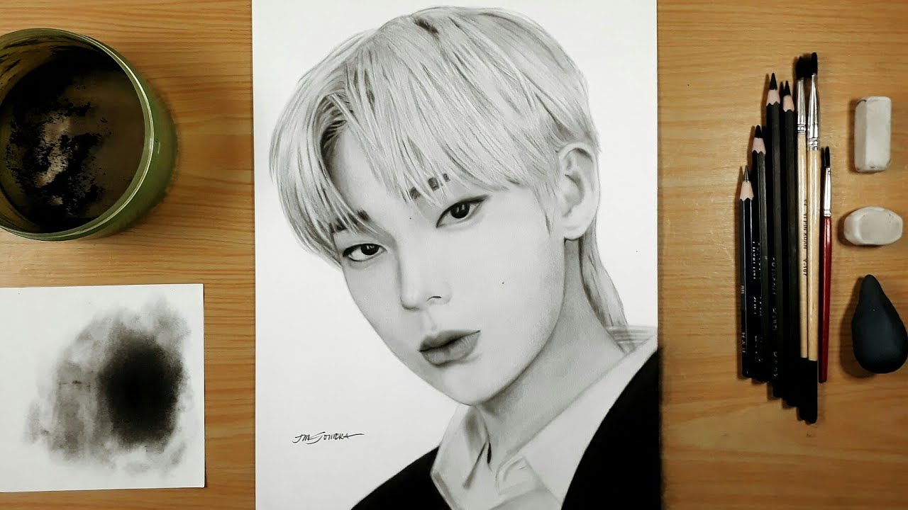 Drawing Kim Sunoo | ENHYPEN | JMS Drawing - YouTube