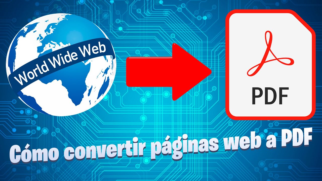 Cómo convertir páginas web a PDF sin usar programas y GRATIS - YouTube