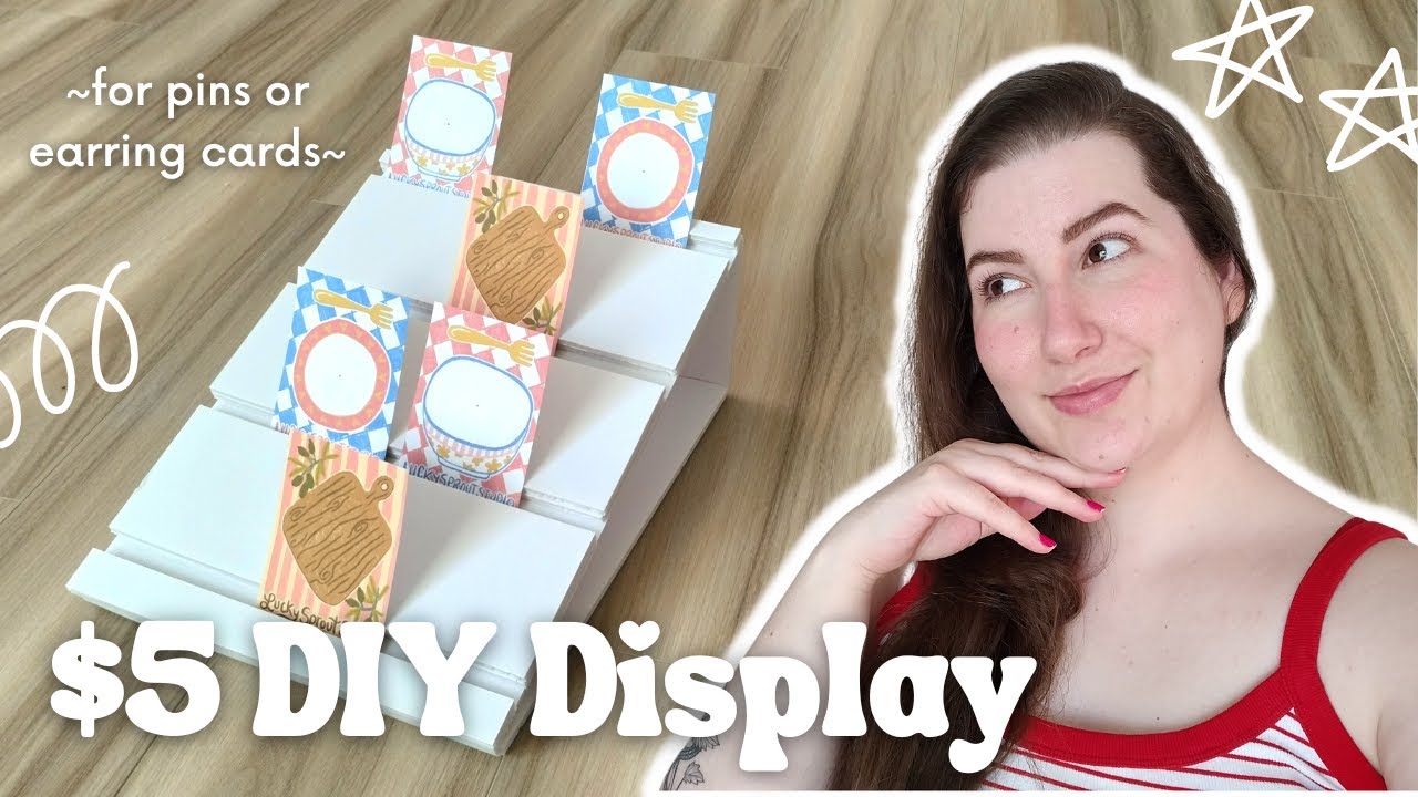 DIY $5 Display Stand for Earrings or Pins 🌸 How I display my products ...