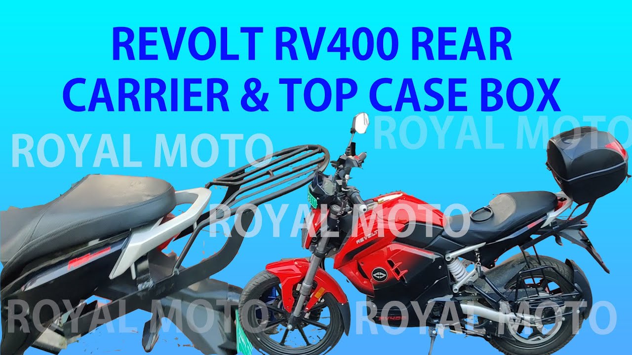 REVOLT RV400 REAR CARRIER AND TOP CASE BOX FIXING - YouTube