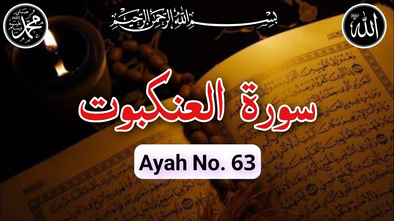 Surah Al-Ankaboot (Ayah 63) | Tilawat of Qur'an - YouTube