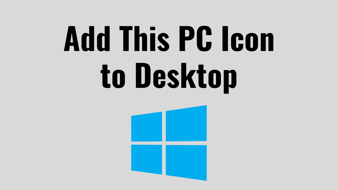 How to Add This PC Icon to your Desktop in Windows 11 - YouTube