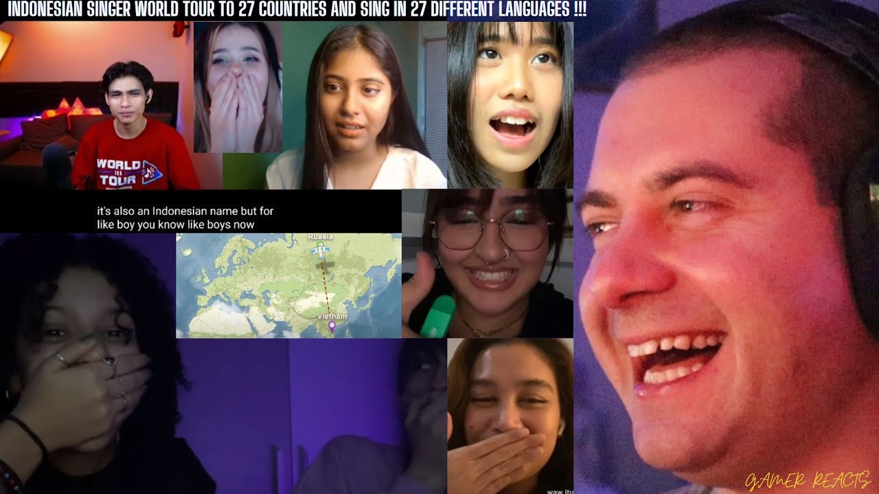 🎮GAMER REACTS - INDONESIAN SINGER WORLD TOUR TO 27 COUNTRIES AND SING ...