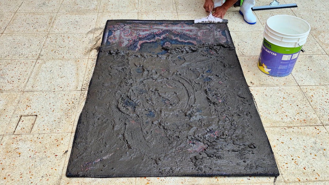 You Won’t Believe What Happens to This Muddy Rug!😲🫧💧 - YouTube