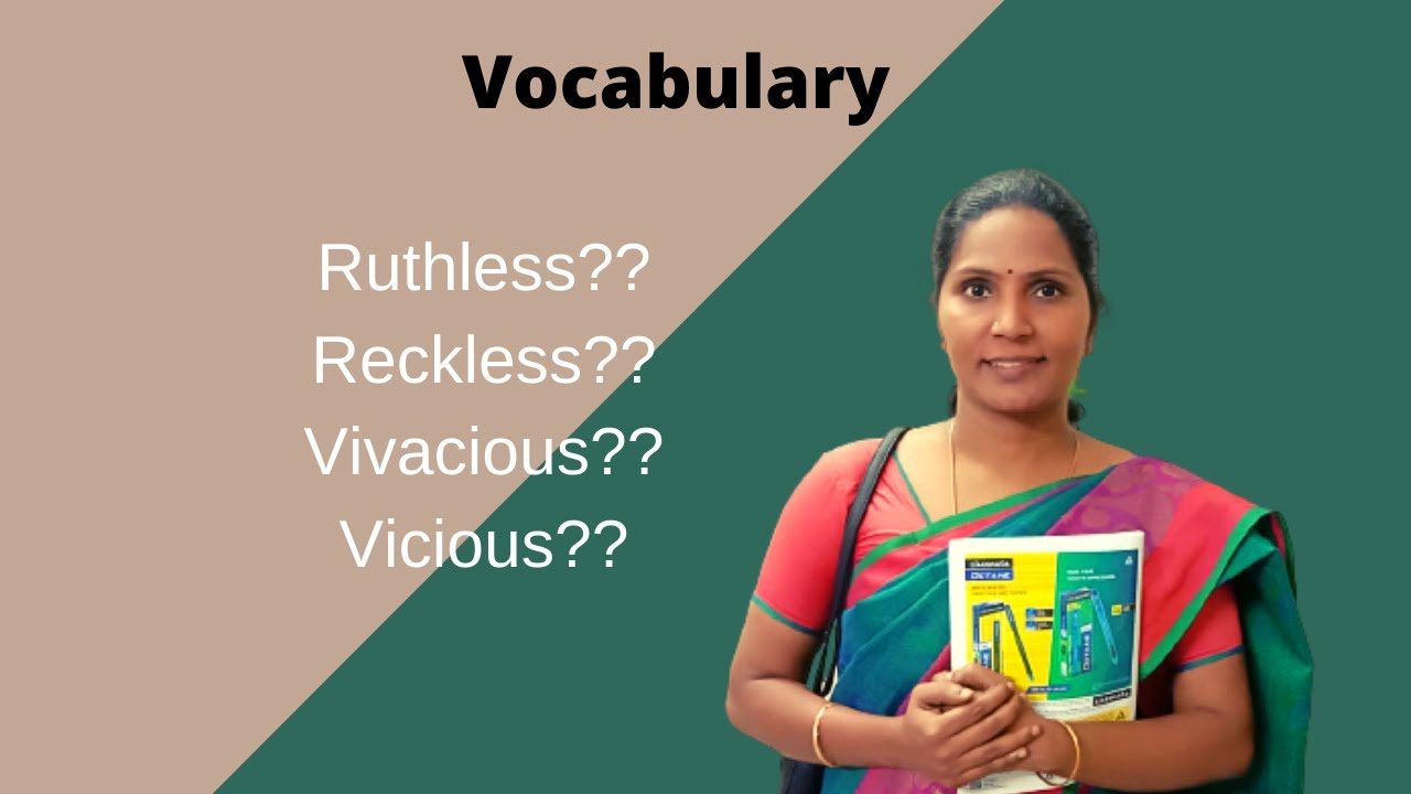How to Learn Vocabulary | Ruthless?? Reckless?? Vivacious?? Vicious ...