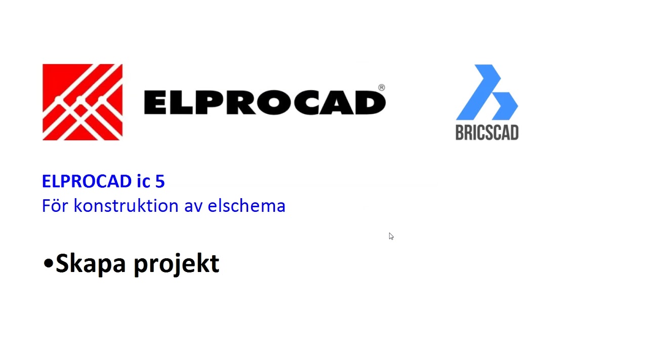 Elprocad ic 5 Pro Del 1 Skapa projekt - YouTube