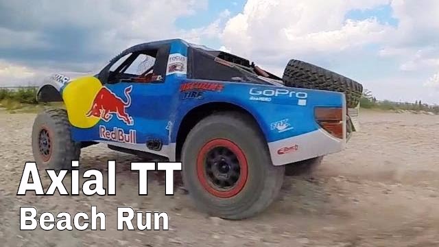 JPRC - Axial Red Bull Yeti Trophy Truck Beach Run - YouTube