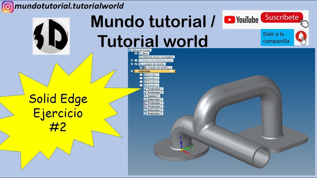 Solid Edge ST. Pieza. Ejercicio #2 - YouTube
