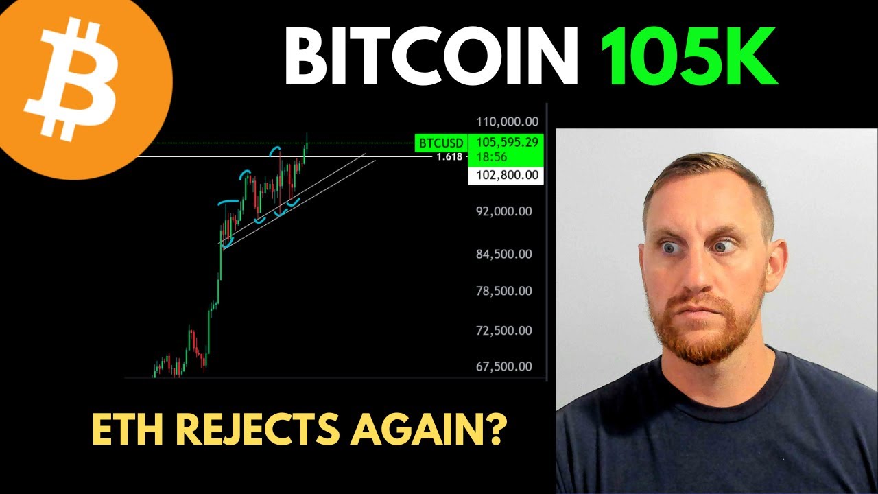 BITCOIN 105K AS ETH REJECTS AGAIN FROM 4K! - YouTube