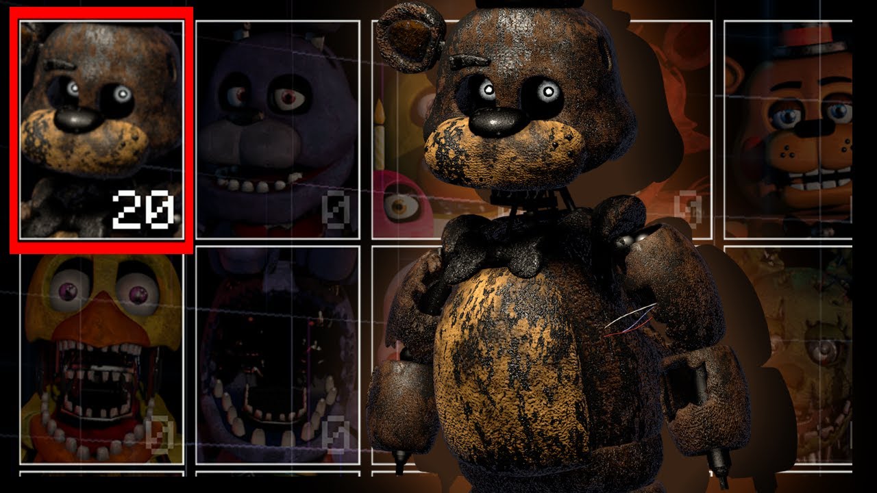 The Ignited Freddy in FNaF 1 Classic style! Tjoc R! (UCN Mods) - YouTube