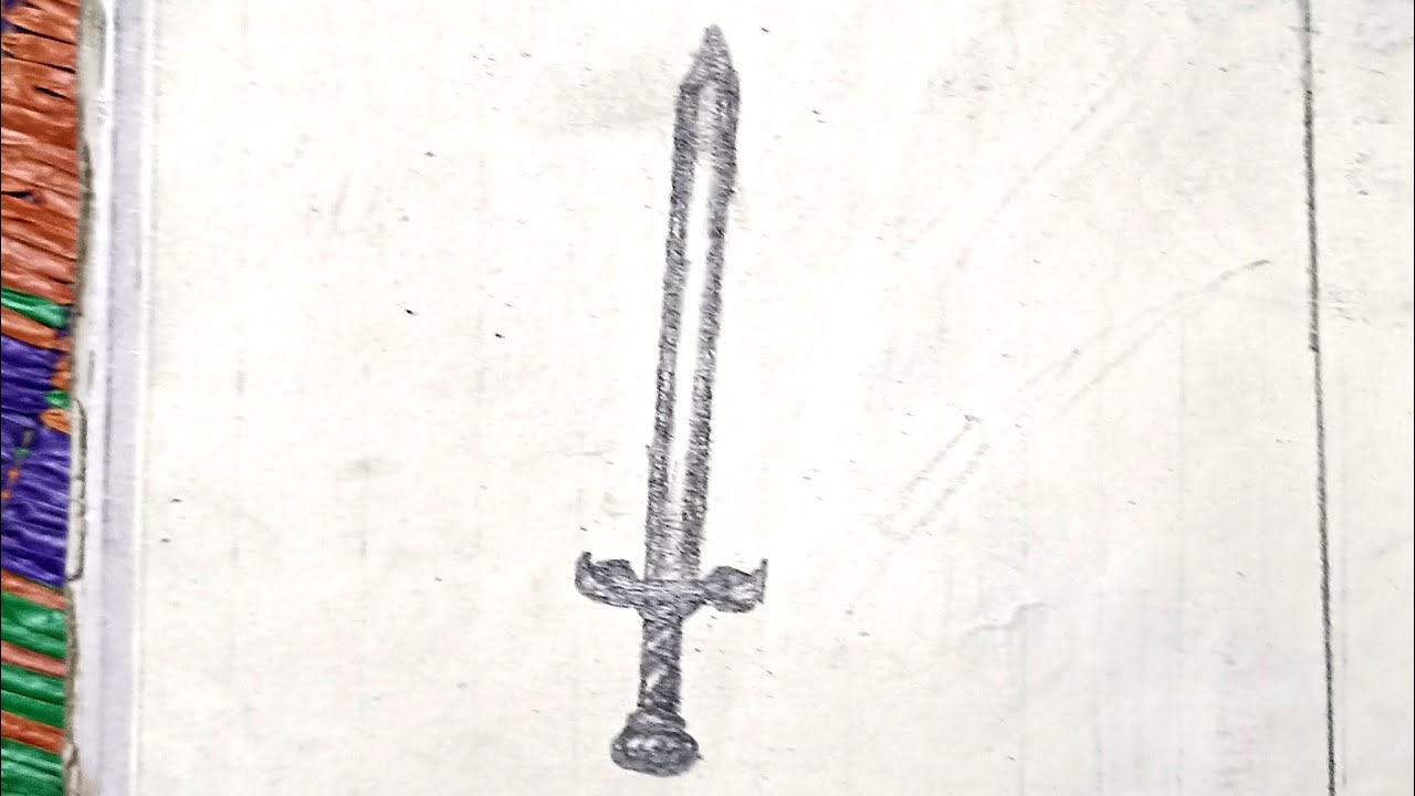 HOW TO DRAW 3D REALISTIC SWORD || EASY - YouTube