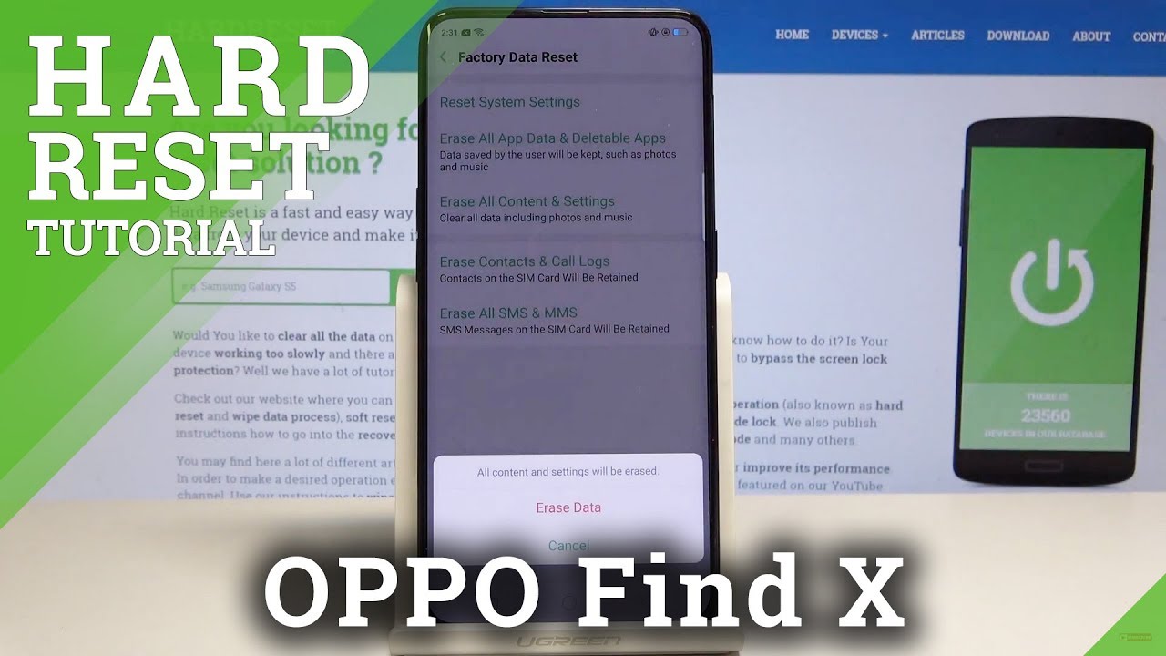 How to Factory Hard Reset the OPPO Find X - Erase All Data - YouTube
